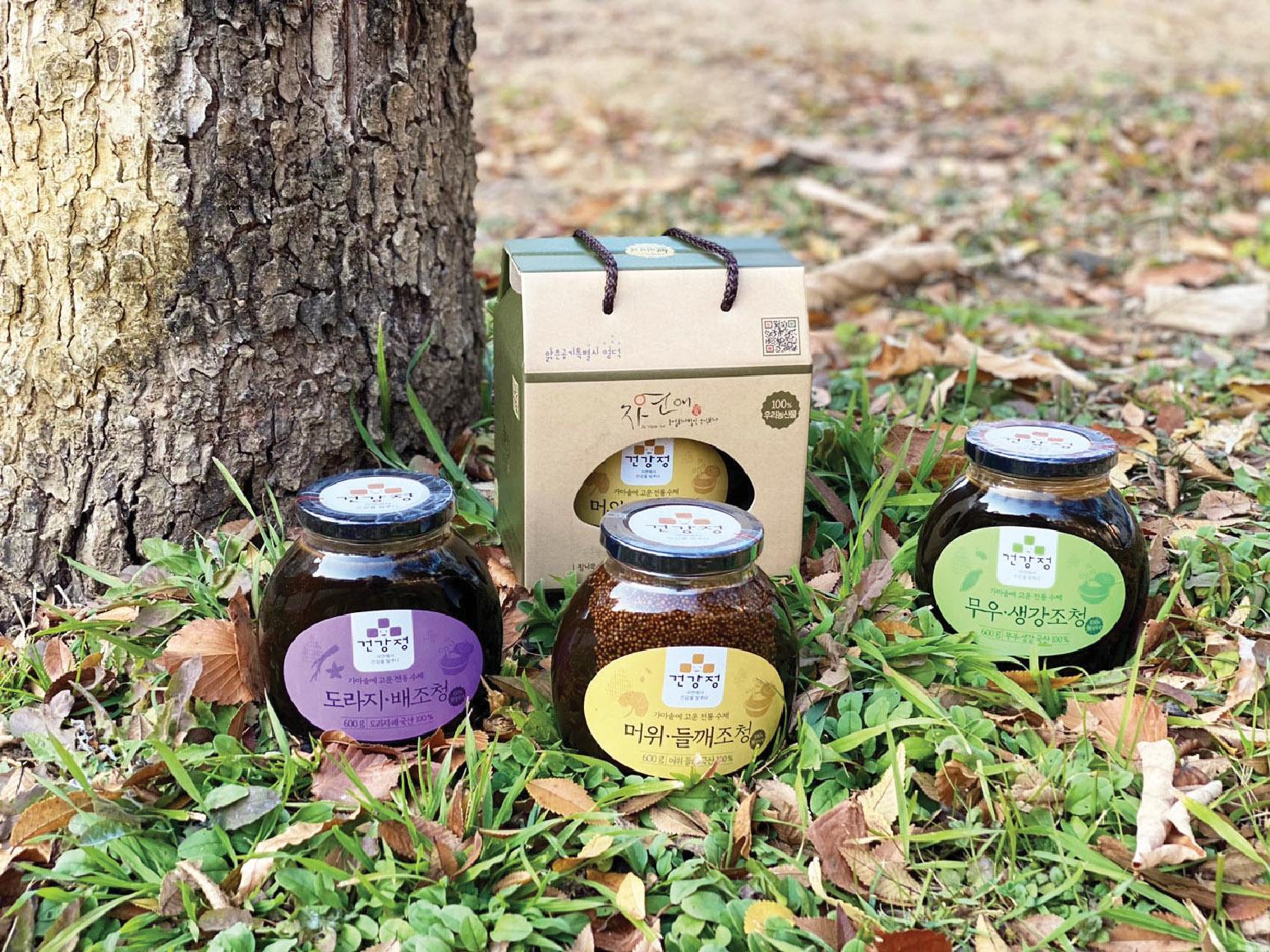 전통수제조청 600g(도라지·배, 무우·생강, 머위·들깨) 답례품 | 위기브 wegive